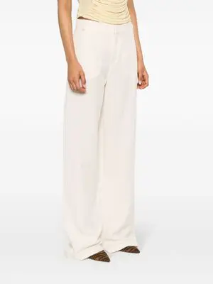 Blumarine Crinkled Wide-leg Trousers