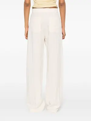 Blumarine Crinkled Wide-leg Trousers