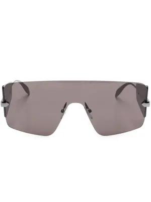 Alexander McQueen Oversize Shield Sunglasses - Black