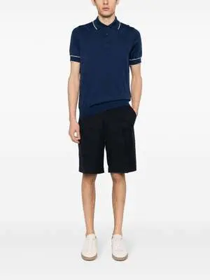 Brunello Cucinelli Striped-trim Polo Shirt