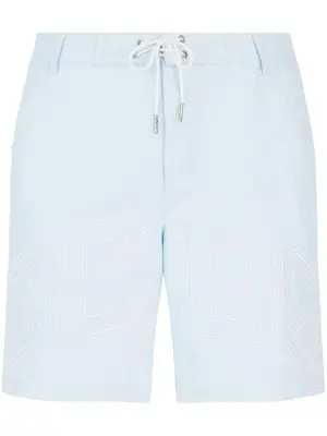Gcds Logo-print Swim Shorts - Blue