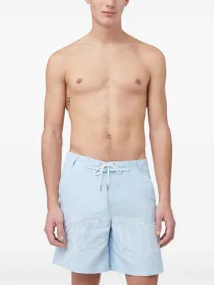 Gcds Logo-print Swim Shorts - Blue