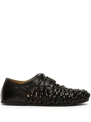Marsèll Steccoblocco Interwoven Leather Derbies - Black