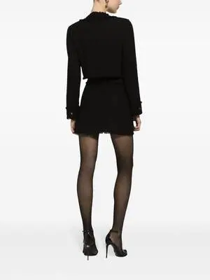 Dolce & Gabbana Cropped Tweed Jacket - Black