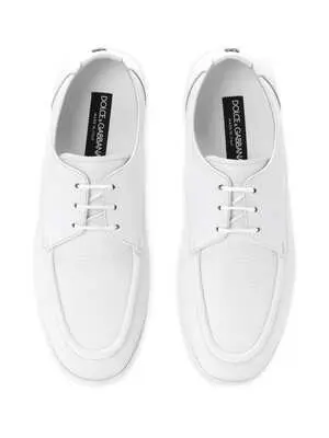 Dolce & Gabbana Logo-plaque Leather Derby Shoes