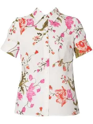 Erdem Floral-print Seersucker Shirt