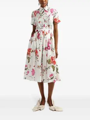Erdem Floral-print Seersucker Shirt