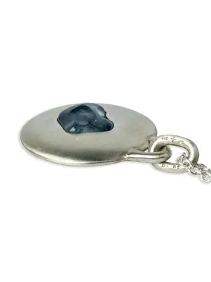 PARTS OF FOUR Disk Opal Pendant Necklace - Silver