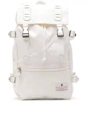 MAKAVELIC Logo-appliqué Buckled Backpack - White