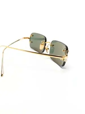 Linda Farrow Taylor Rectangle-frame Sunglasses - Gold