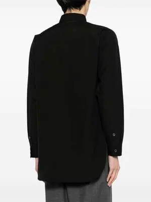 Yohji Yamamoto Asymmetric-collar Cotton Shirt