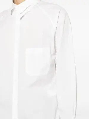 Yohji Yamamoto Asymmetric-collar Cotton Shirt