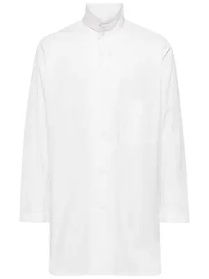 Yohji Yamamoto Raglan-sleeves Cotton Shirt - White