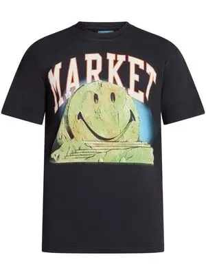 MARKET Graphic-print Cotton T-shirt - Black