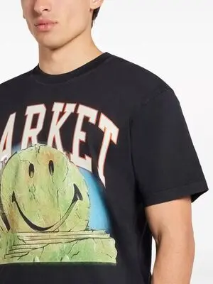 MARKET Graphic-print Cotton T-shirt - Black