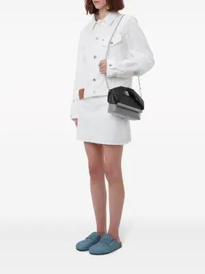 JW Anderson Cropped Twisted Denim Jacket - White