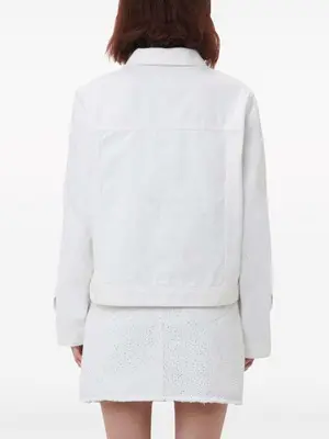 JW Anderson Cropped Twisted Denim Jacket - White