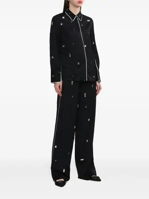 3.1 Phillip Lim Gemstoned Satin Pajama Shirt