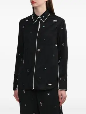 3.1 Phillip Lim Gemstoned Satin Pajama Shirt