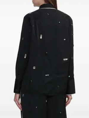 3.1 Phillip Lim Gemstoned Satin Pajama Shirt