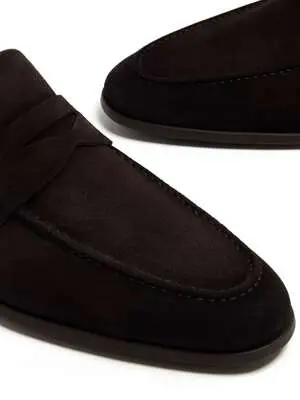 Magnanni Diezma Suede Penny Loafers - Brown