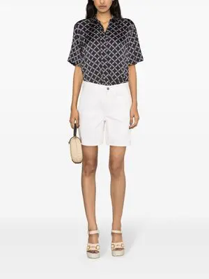 Michael Kors Logo-print Satin Shirt