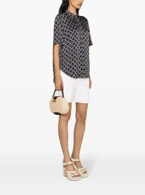 Michael Kors Logo-print Satin Shirt