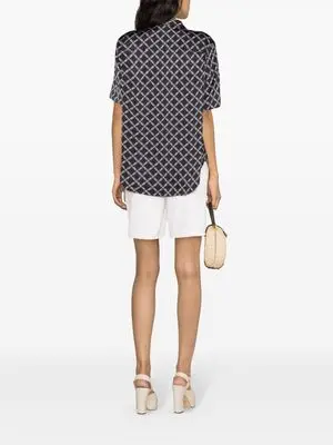 Michael Kors Logo-print Satin Shirt
