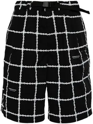 Undercover Logo-print Belted Shorts - Black