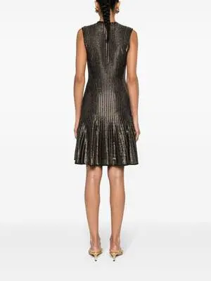 Alexander McQueen Metallic-threading Flared Dress