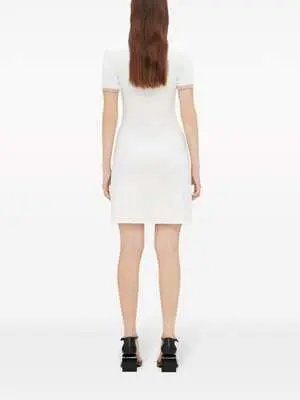 COURREGES Logo-patch Mini Dress - White