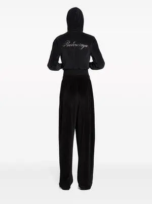 Balenciaga Handwritten Embellished Zip-front Hoodie