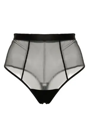 MURMUR Sculpt Sheer High-waisted Briefs - Black