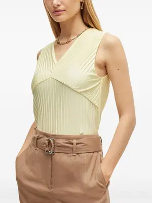 BOSS Plissé V-neck Top