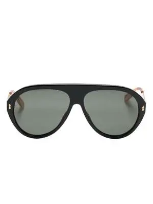 Gucci Navigator-frame Sunglasses - Black
