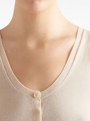Prada Buttoned Cashmere Tank Top