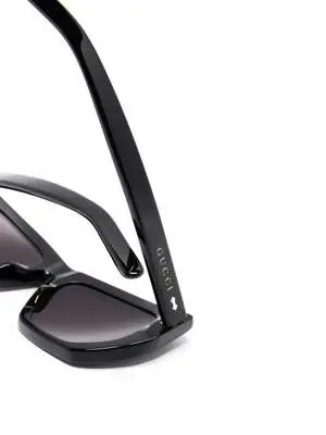 Gucci Geometric Frame Sunglasses - Black