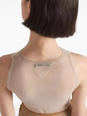 Prada Semi-sheer Cashmere Tank Top