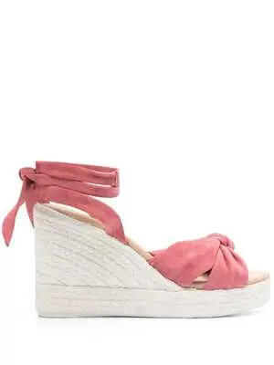 Manebí 100mm Suede Espadrille Wedge Sandals - Orange