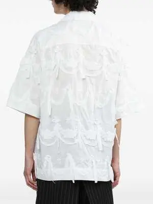 Simone Rocha Floral-embroidered Cotton Shirt