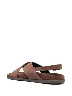 ANCIENT GREEK SANDALS Ikesia Crosta Leather Sandals - Brown