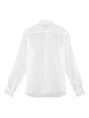 Vilebrequin Caracal Turtle-embroidered Voile Shirt - White