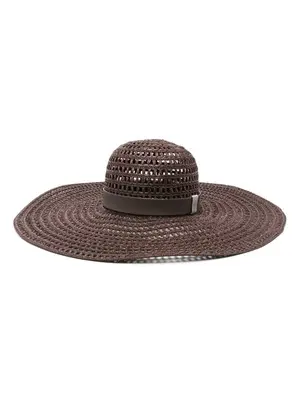 Peserico Interwoven Sun Hat - Brown