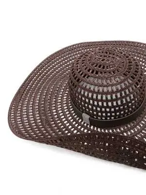 Peserico Interwoven Sun Hat - Brown