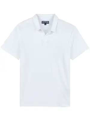 Vilebrequin Pyramid Linen Polo Shirt - White