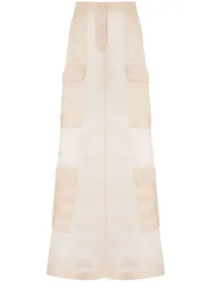 Moschino Silk Organza Wide-leg Trousers