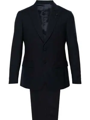 LARDINI Single-breasted Wool Suit - Blue