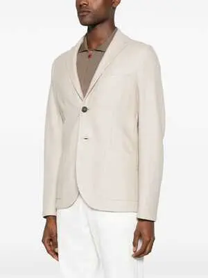 Harris Wharf London Single-breasted Linen Blend Blazer - Neutrals