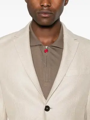 Harris Wharf London Single-breasted Linen Blend Blazer - Neutrals