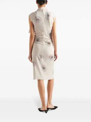 Prada Cameo Printed Midi Dress